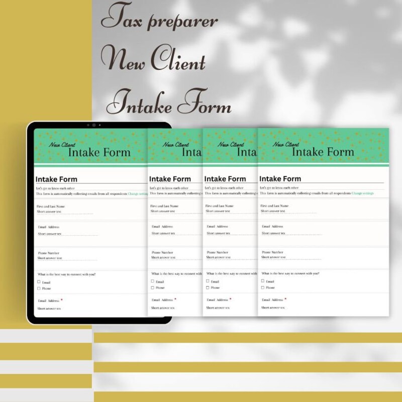 Client Intake Form Tax - Etsy