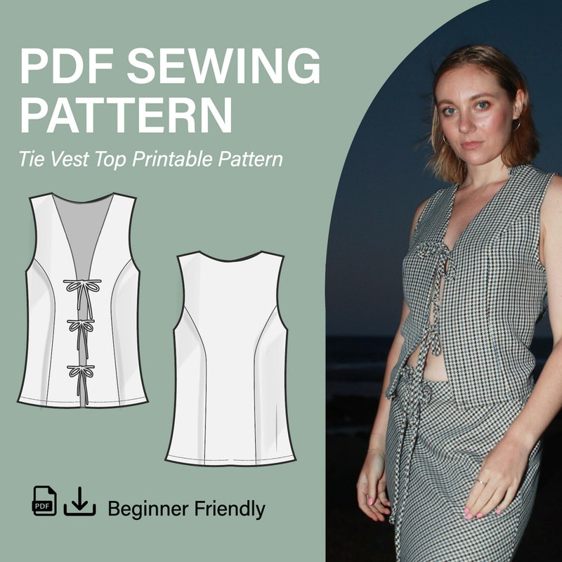 Tie Front Dress Pattern - Etsy