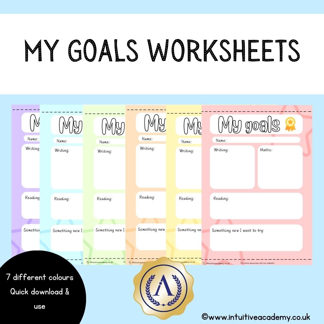My Goals Worksheet Target Setting Activity - Etsy