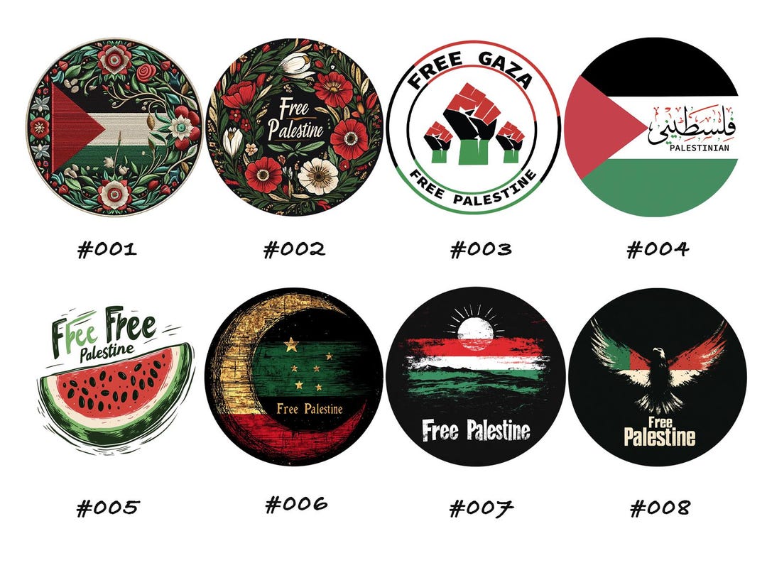 Palestine Support Pin: Palestinian Flag, Watermelon Symbol Badge - Etsy