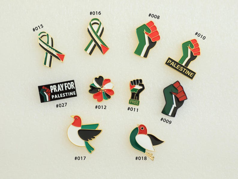 Palestinian Flag Enamel Pin: Watermelon Symbol, Support Gaza,activist ...