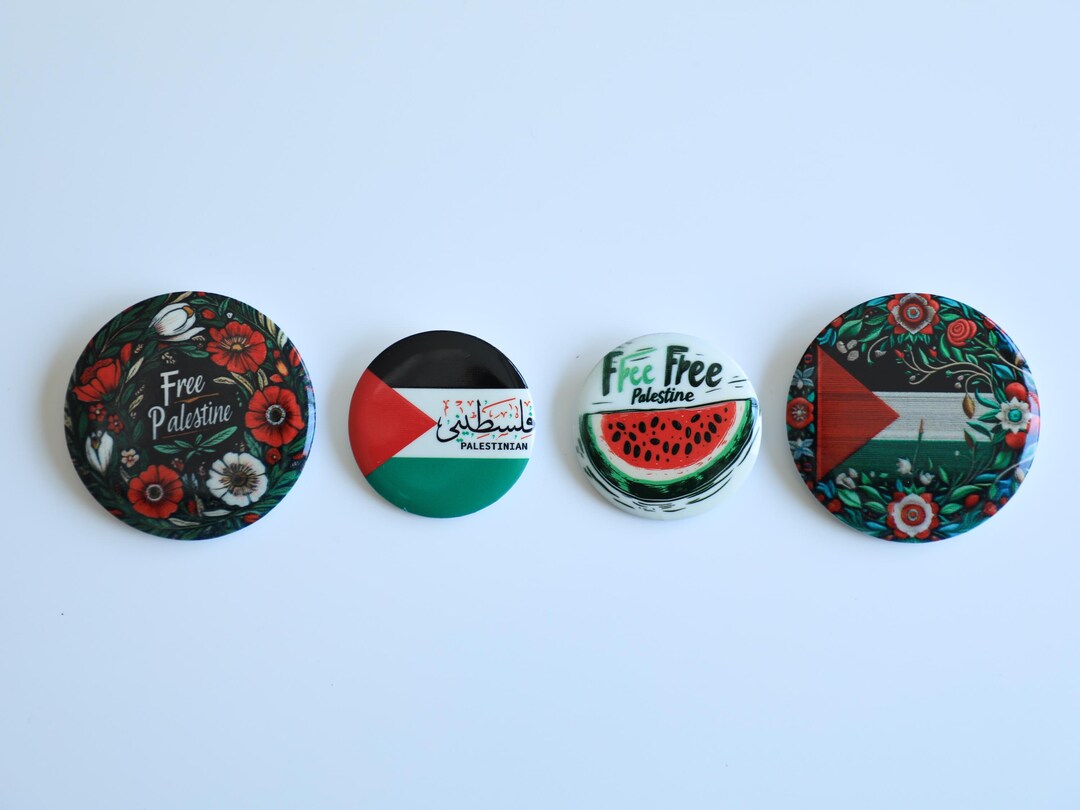 Palestine Flag Pin: Watermelon Enamel Badge - Free Gaza - Etsy