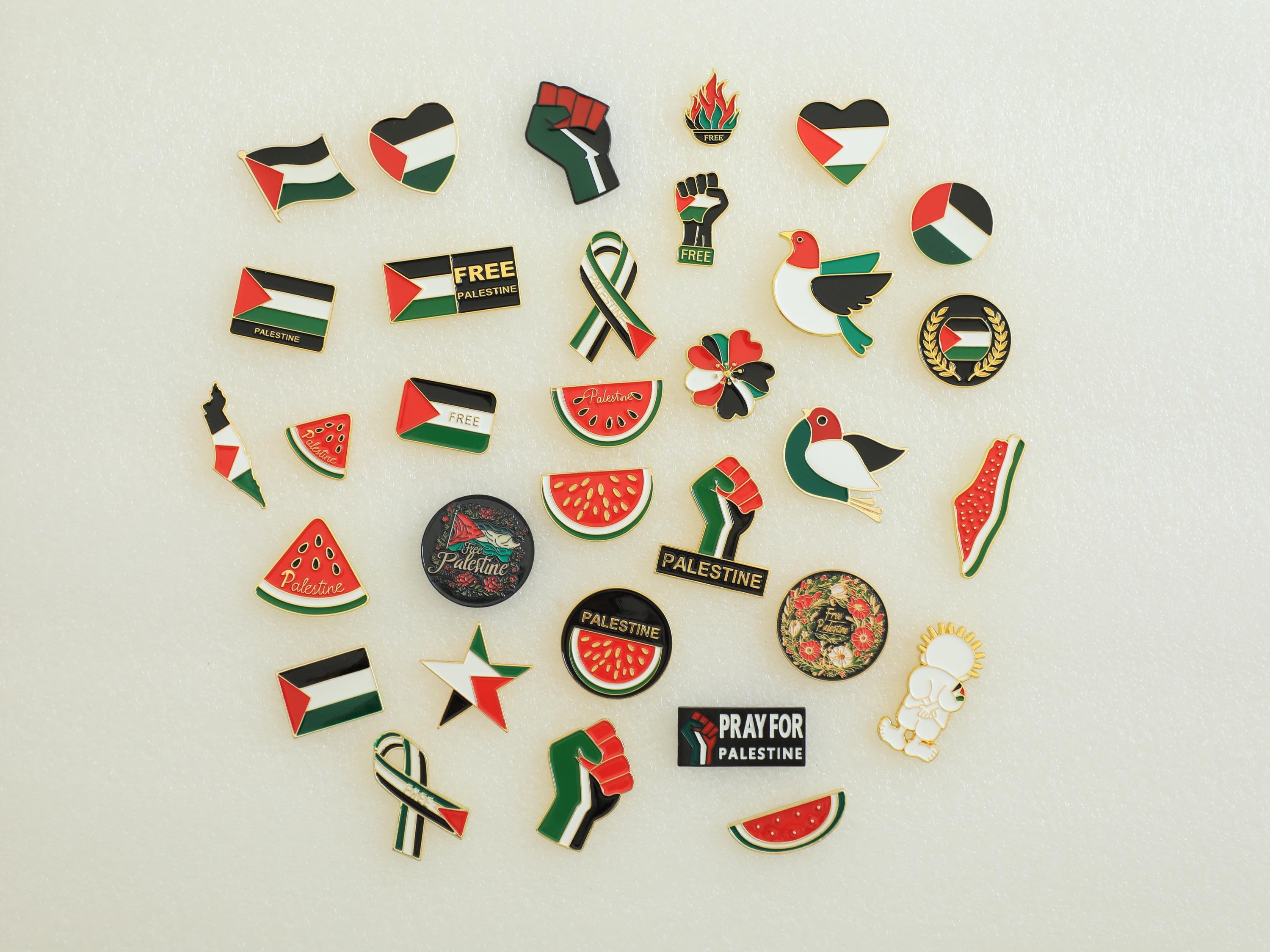 Palestinian Flag Enamel Pin: Watermelon Symbol, Support Gaza,activist ...