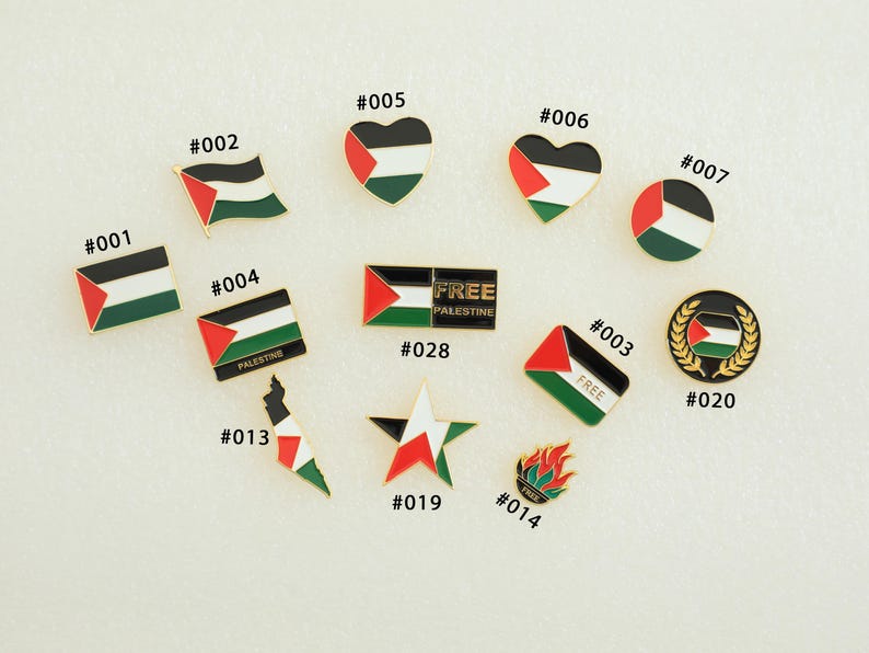 Palestinian Flag Enamel Pin: Watermelon Symbol, Support Gaza,activist ...