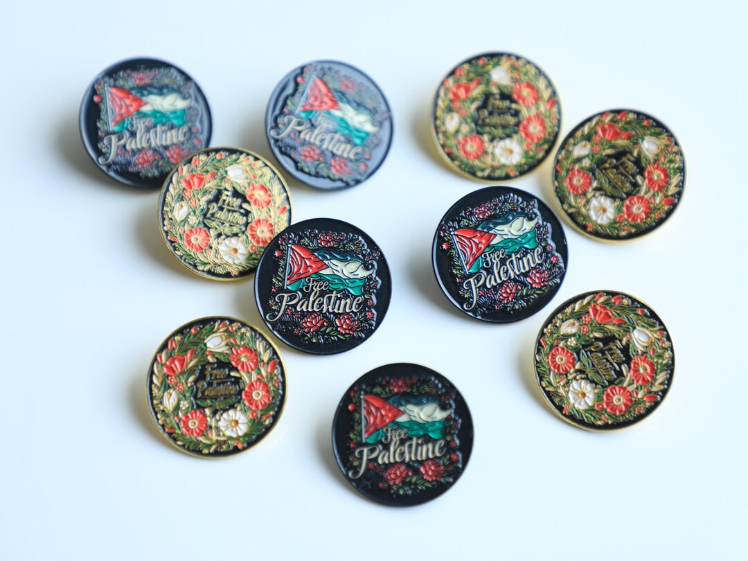 Palestine Flag Enamel Pin | Free Palestine Badge | Gaza Protest Brooch ...