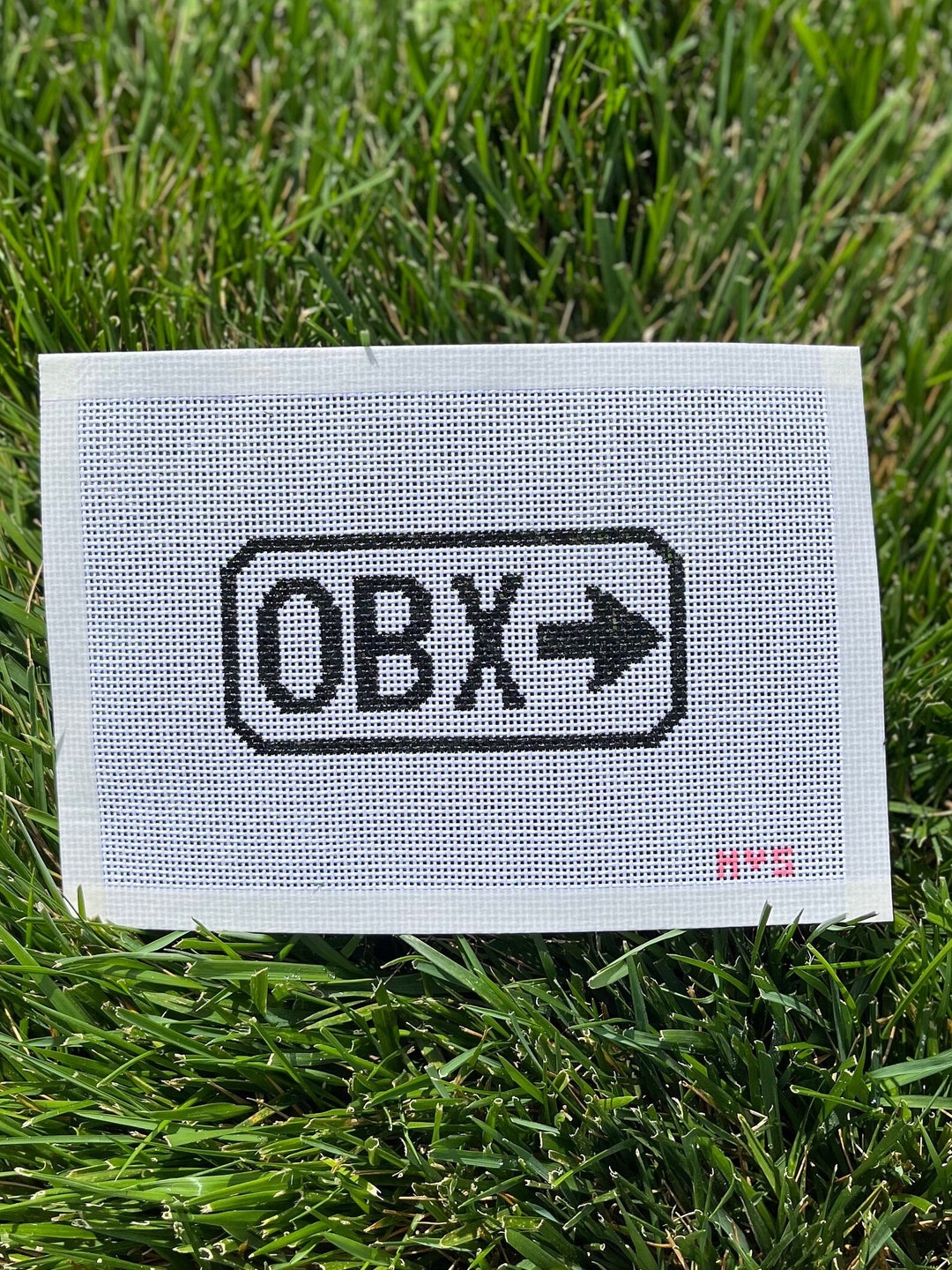 OBX Road Sign | Stitch Painted Needlepoint Ornament Canvas | Outer ...