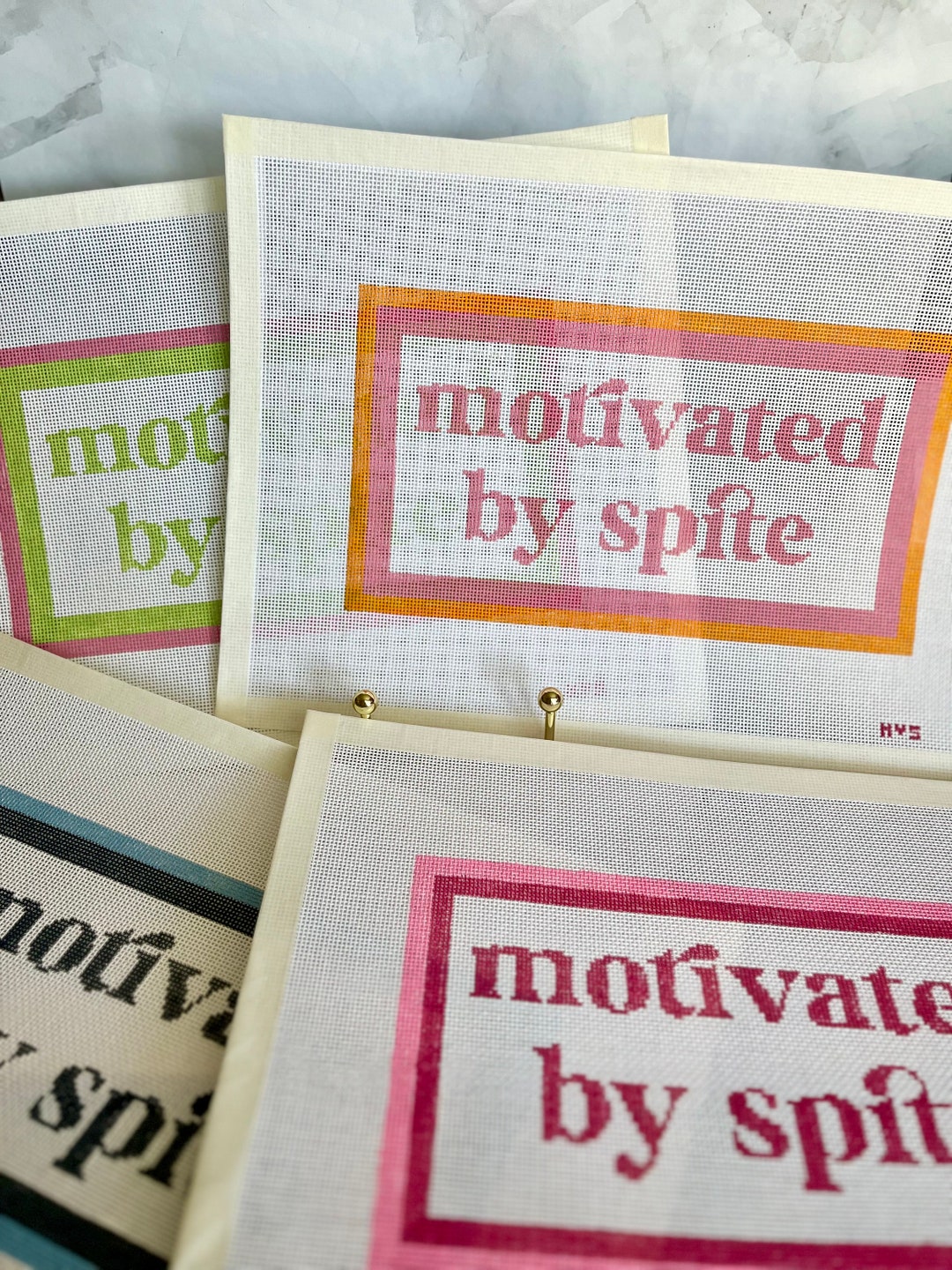 Motivated by Spite | Stitch Painted Needlepoint Canvas - Etsy