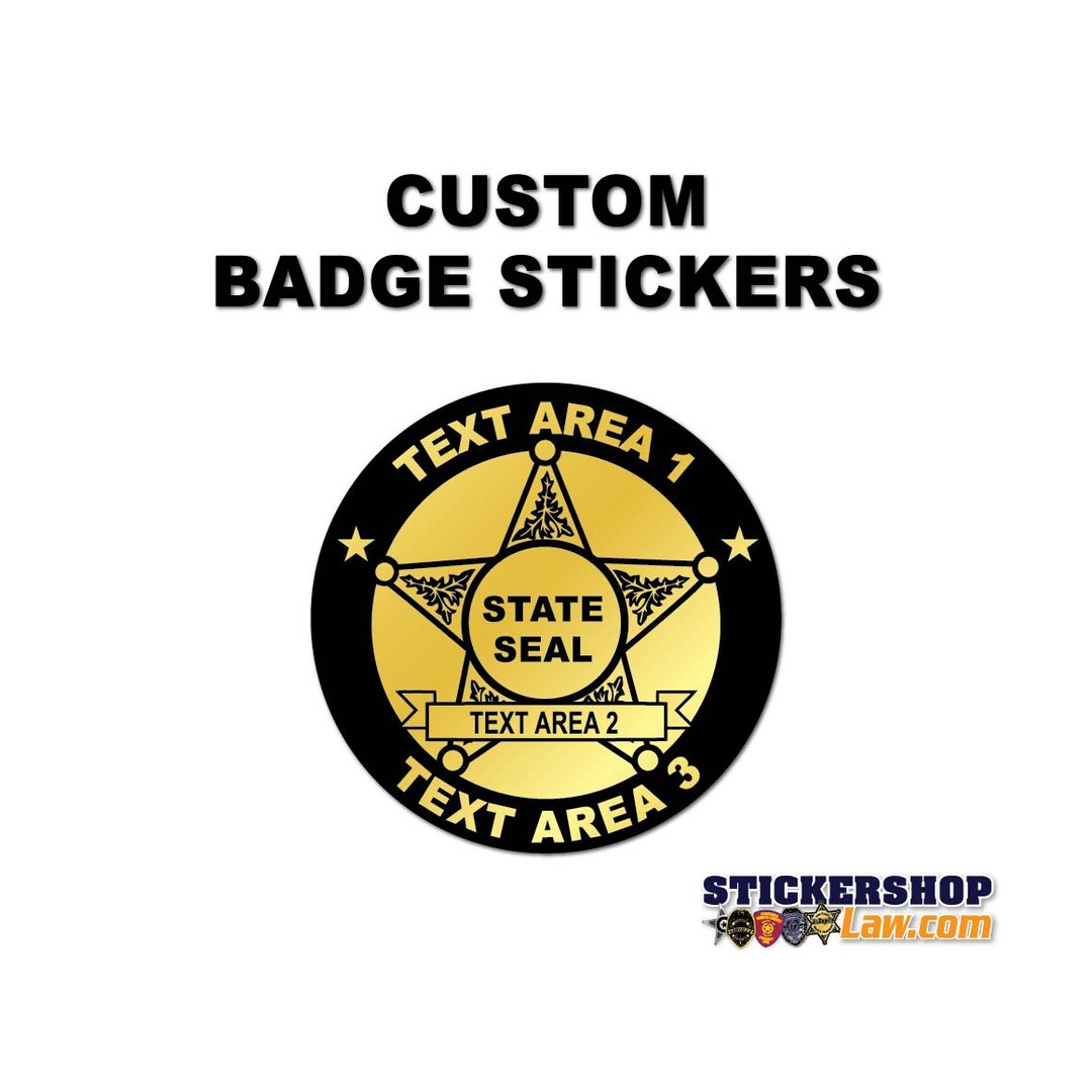 Customizable Kids Badge Stickers: Junior Deputy/sheriff - Fabric Safe ...