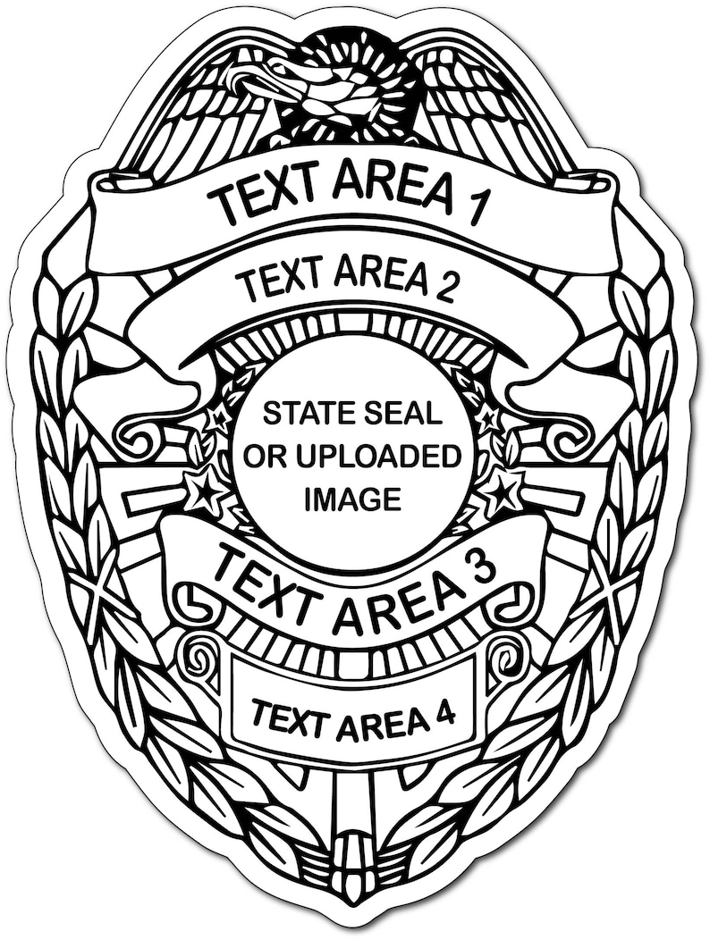 Police Department Stickers - 500-15,000 Custom Law Badge Labels - #109 ...