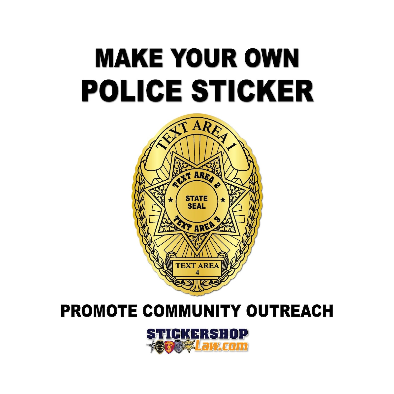 500+ Custom Police Stickers - Cop Stickers - Free Proofs Before ...