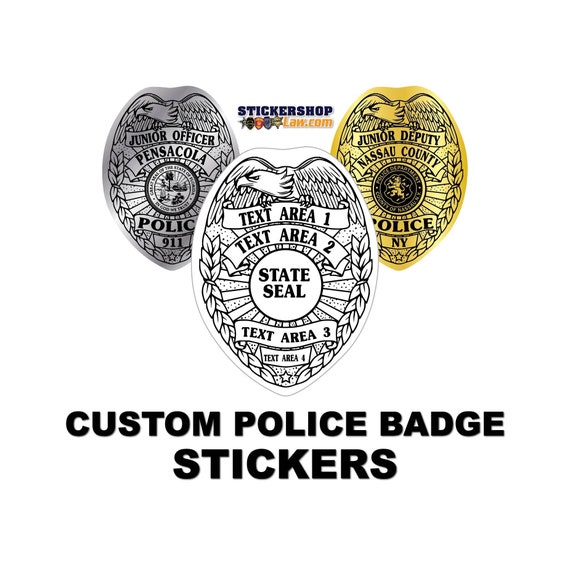 Junior State Police Badge Junior Police Officer Badge Stickers Badge