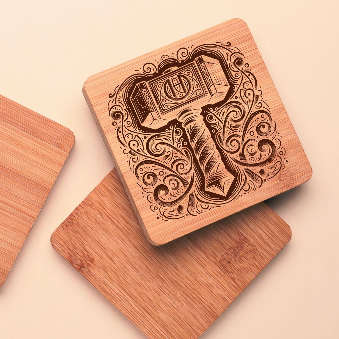 Viking Thor Hammer SVG: Perfect for Laser Engraving, Mug and Cup, T ...