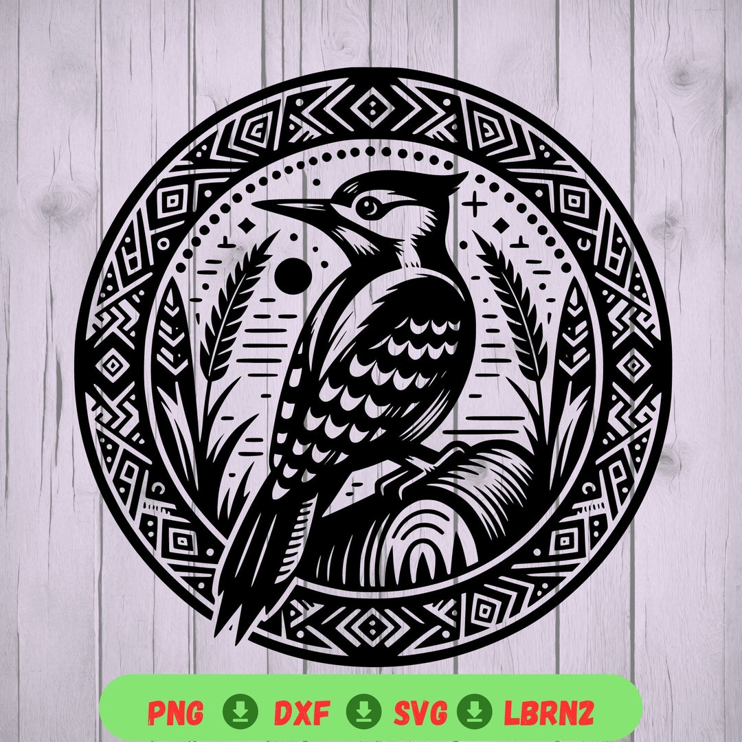 NATIVE AMERICAN WOODPECKER Svg Tribal Zodiac Design for Mugs, Coasters ...