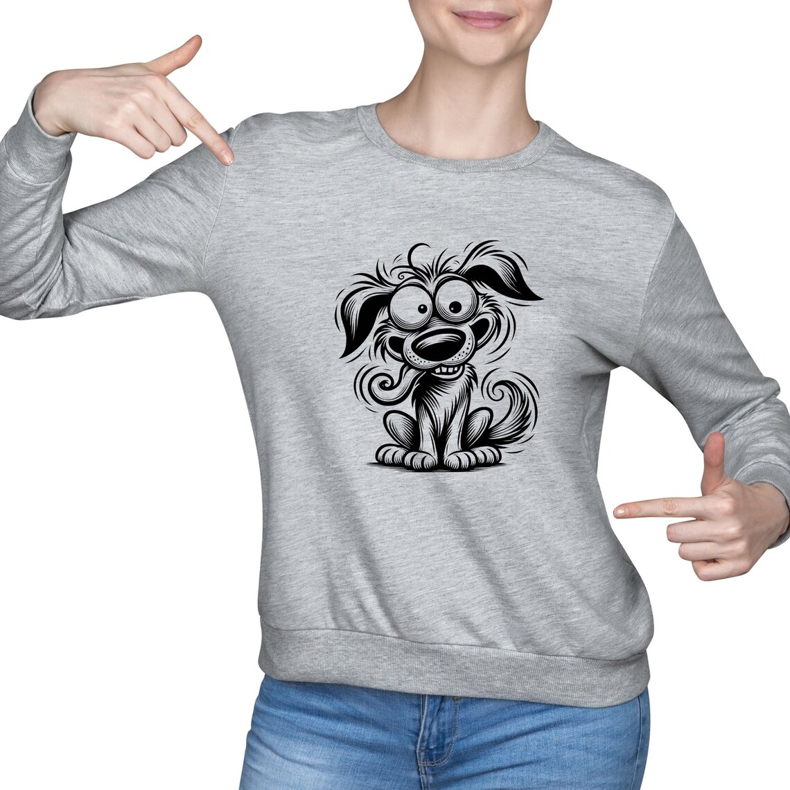 Digital File With Crazy Dog for Laser Engraving and Decoration SVG, DXF ...