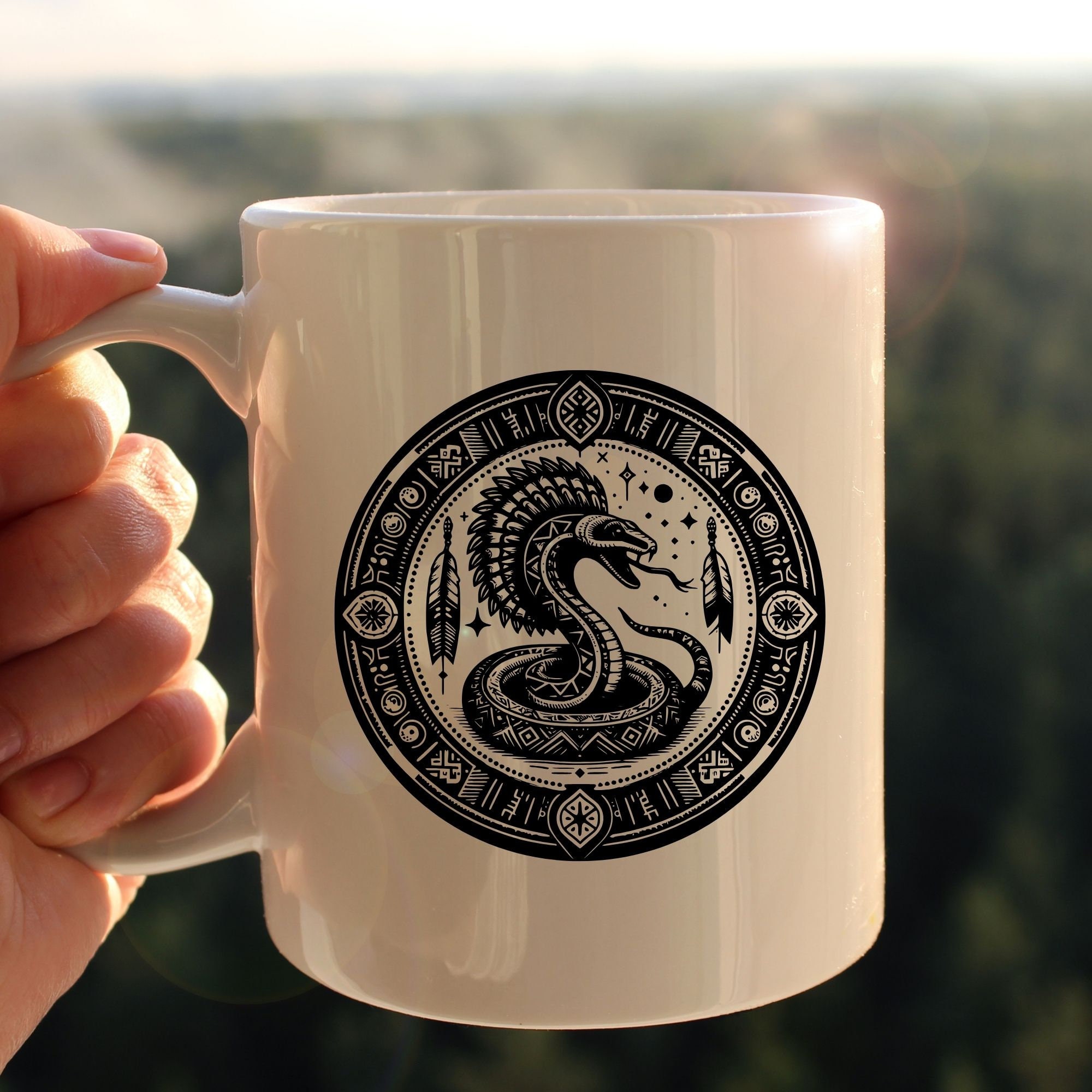 NATIVE AMERICAN SNAKE Svg Serpent Tribal Art Form Mugs, Shirts ...