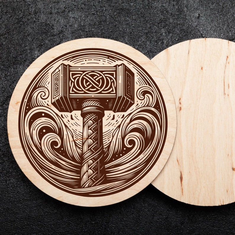 Viking Thor Hammer SVG: Perfect for Laser Engraving, Mug and Cup, T ...