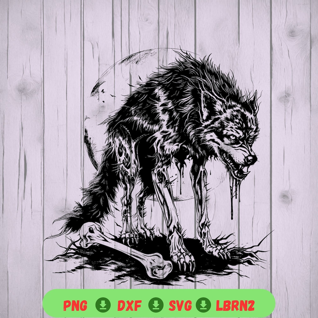Monster Wolf SVG for Laser Engraving & Unique Designs on Mugs, T-shirts ...