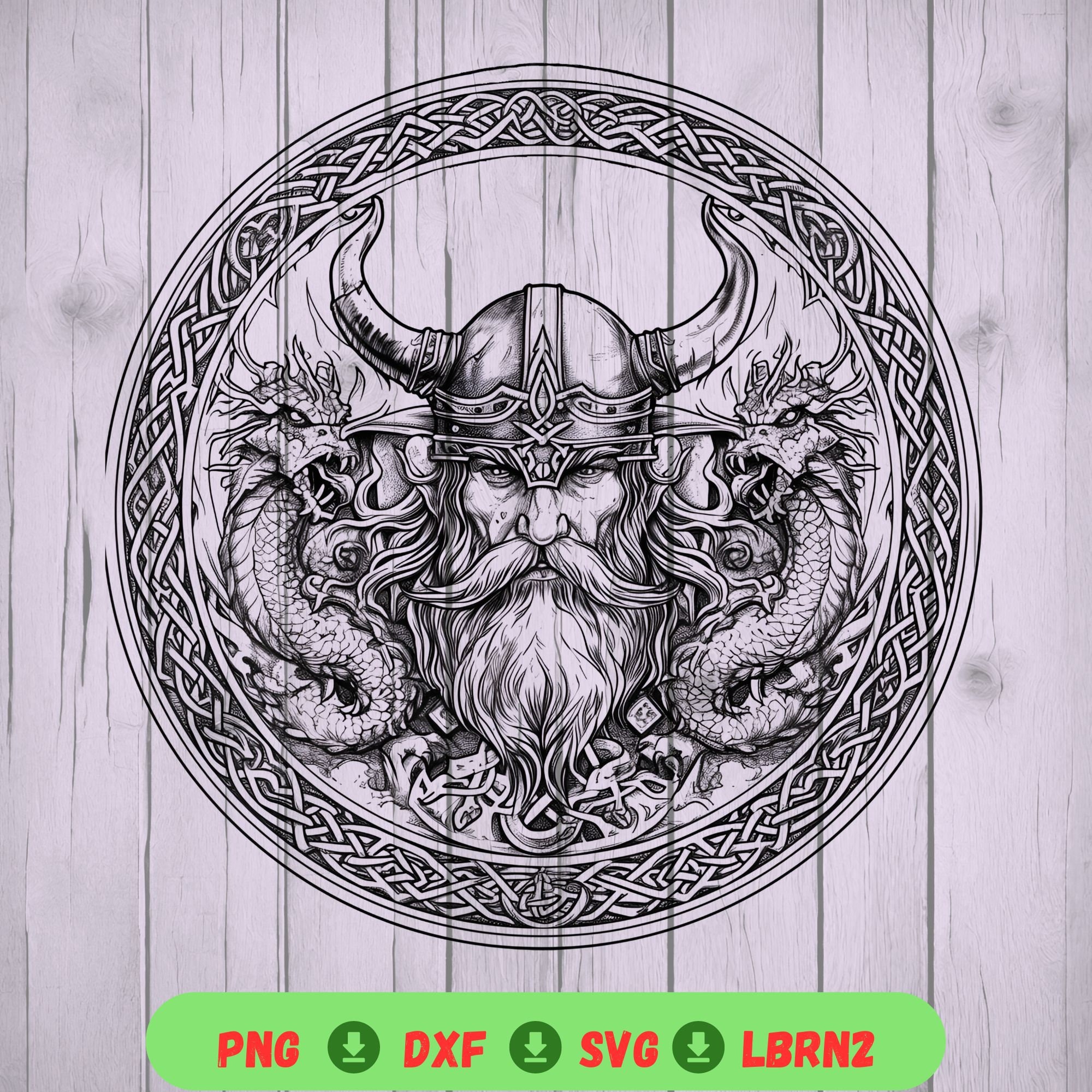 Viking Dragon SVG File for Laser Engraving and Apparel Design: Perfect ...