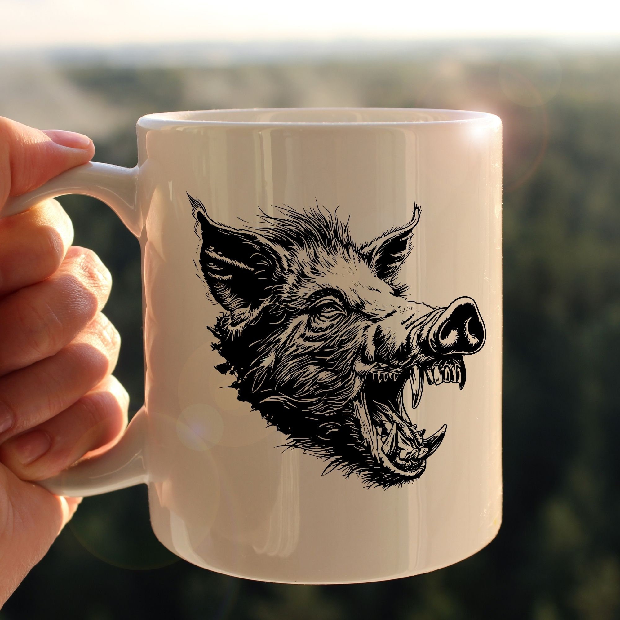 Wild Boar SVG Hunting Motif: Perfect for Outdoor Enthusiasts Laser File ...