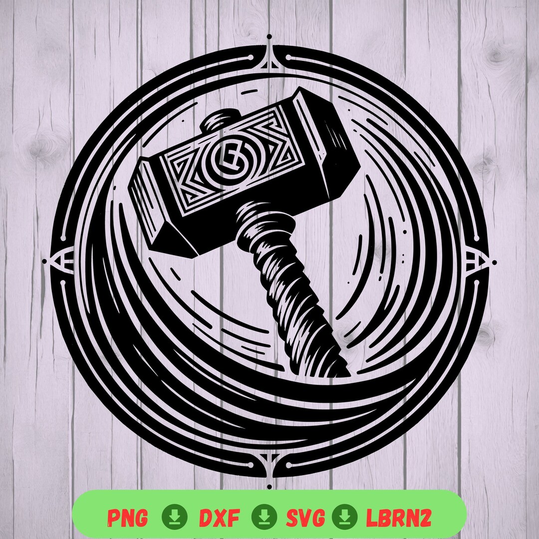 Viking Thor Hammer SVG: Perfect for Laser Engraving, Mug and Cup, T ...