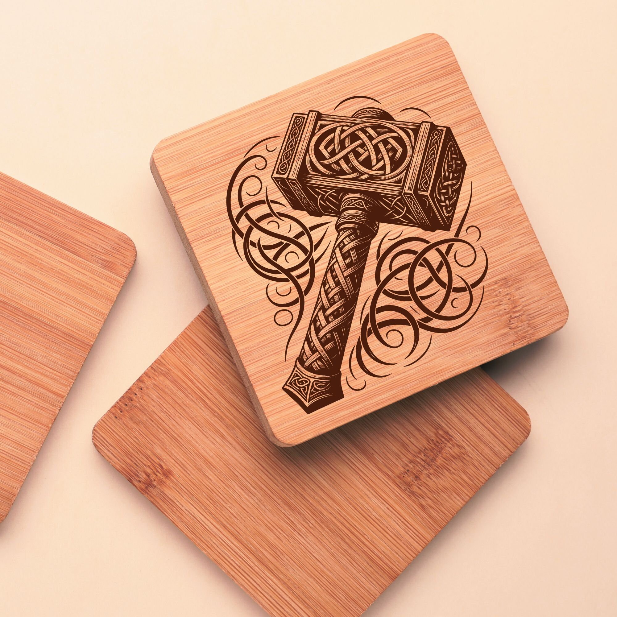 Viking Thor Hammer SVG: Perfect for Laser Engraving, Mug and Cup, T ...