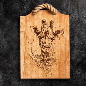 Playful Giraffe SVG Whimsical Giraffe Design for Laser Engraving ...