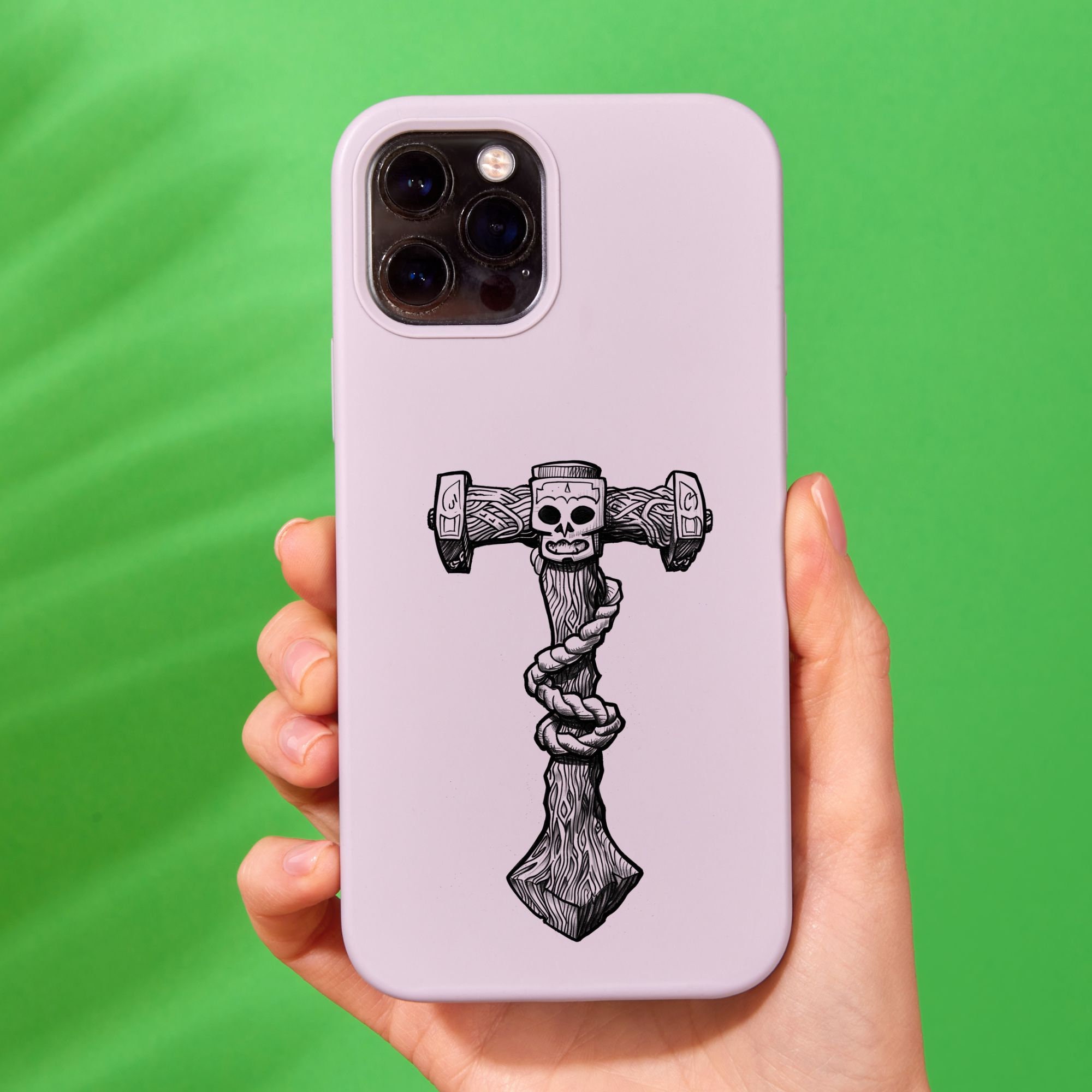 Skull Hammer Totem SVG File for Laser Engraving and Apparel Design ...