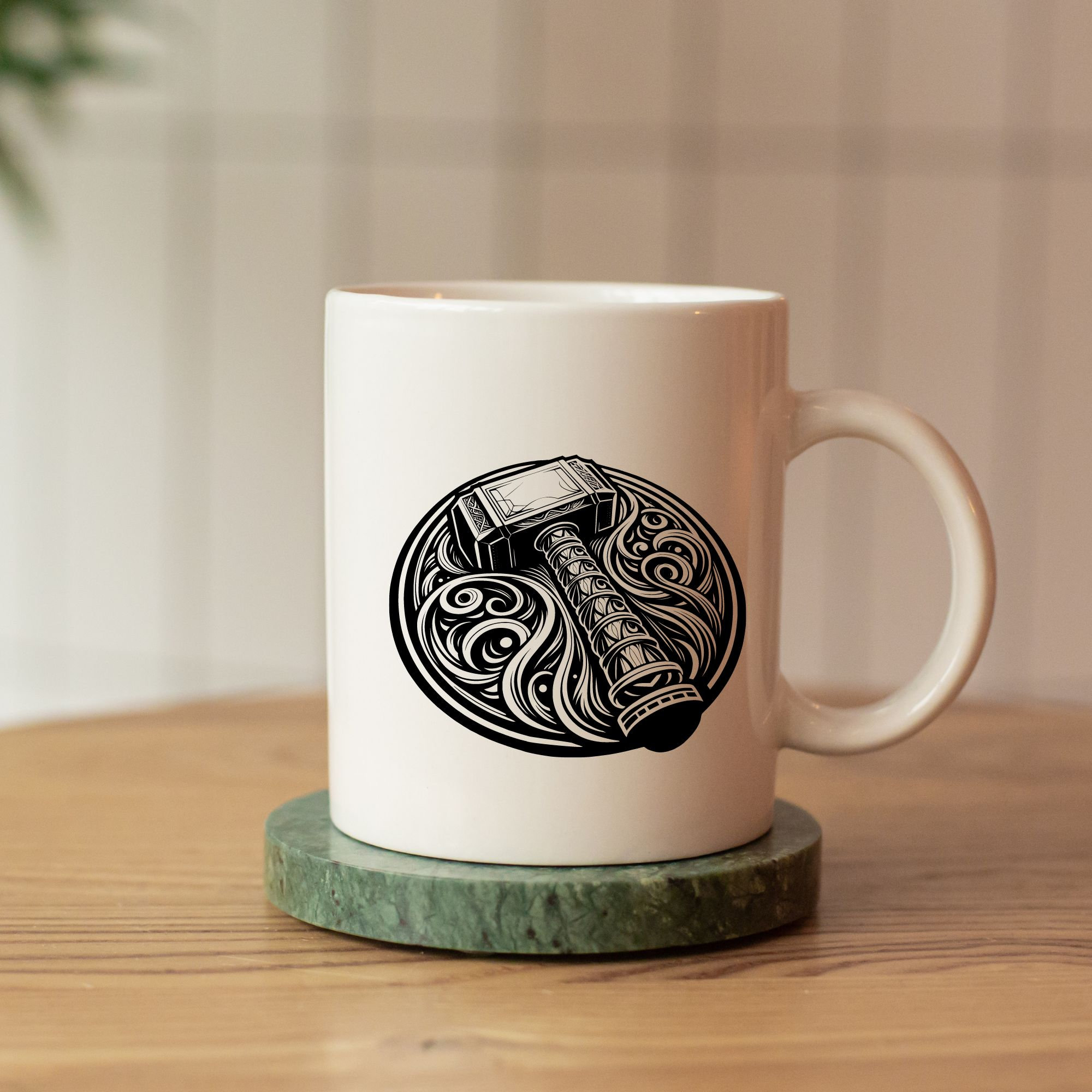 Viking Thor Hammer SVG: Perfect for Laser Engraving, Mug and Cup, T ...