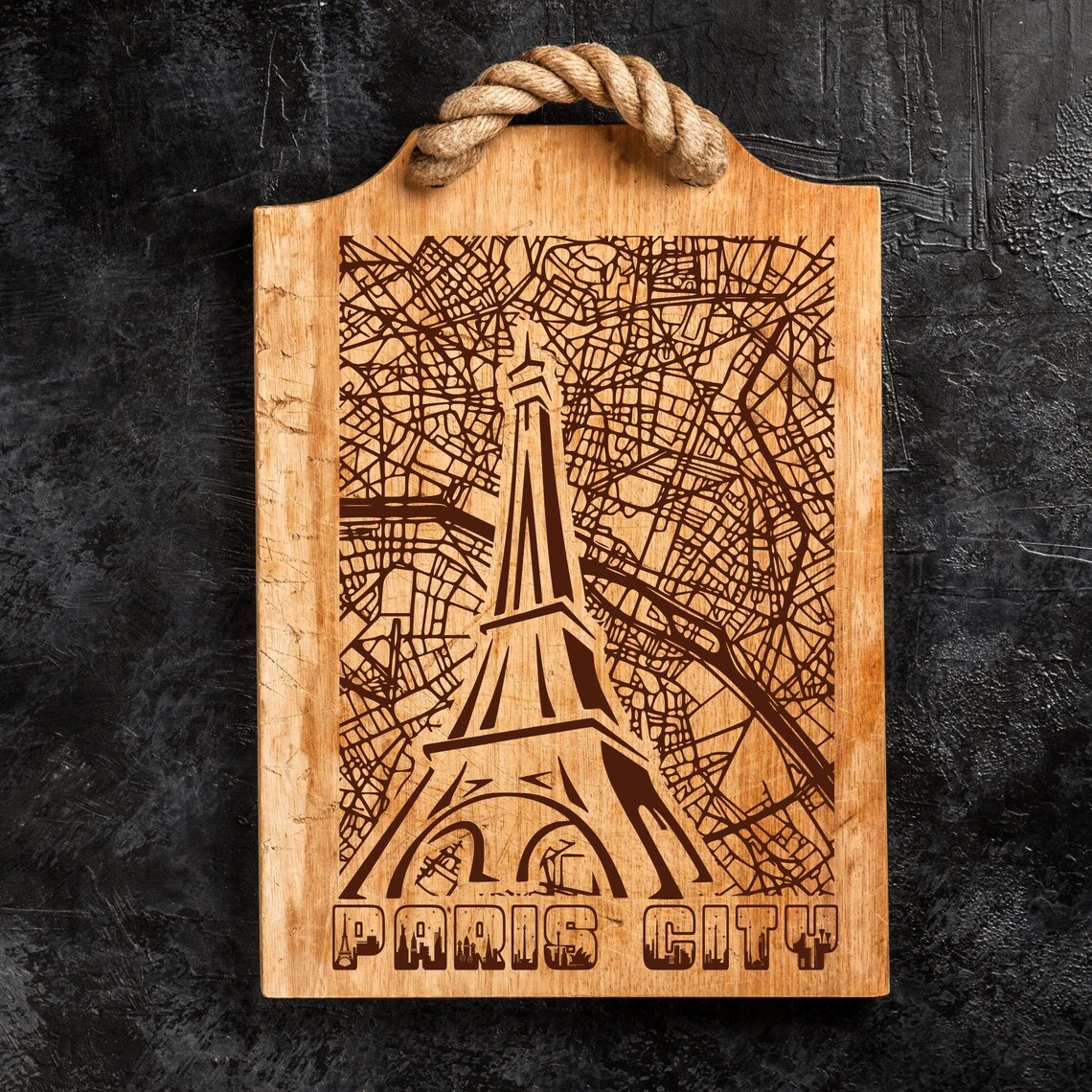 Discover Paris: Eiffel Tower and City Map SVG/PNG/DXF Files for T ...