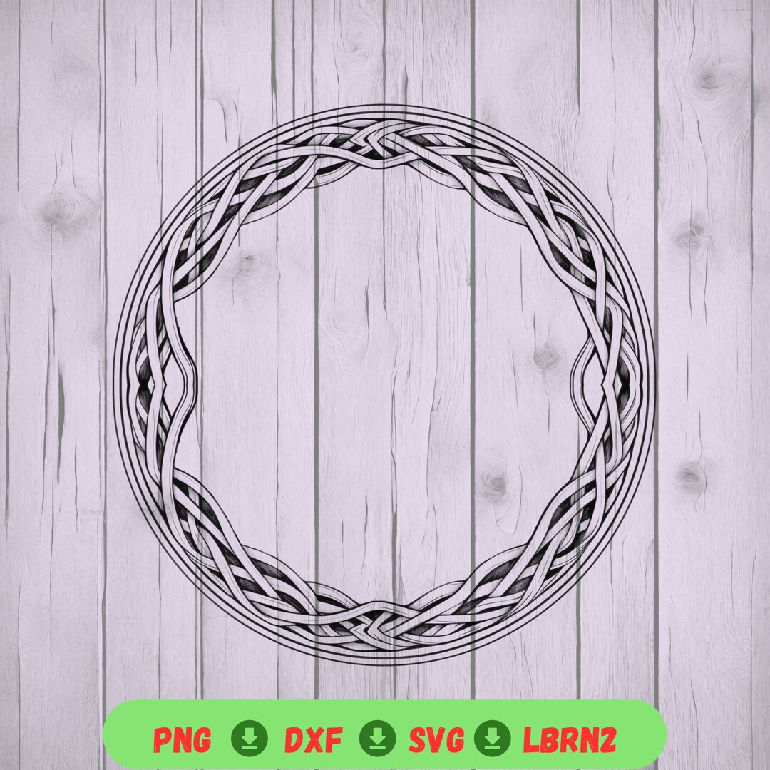 Celtic Round Frame SVG Digital Design for Laser Engraving Digital File ...