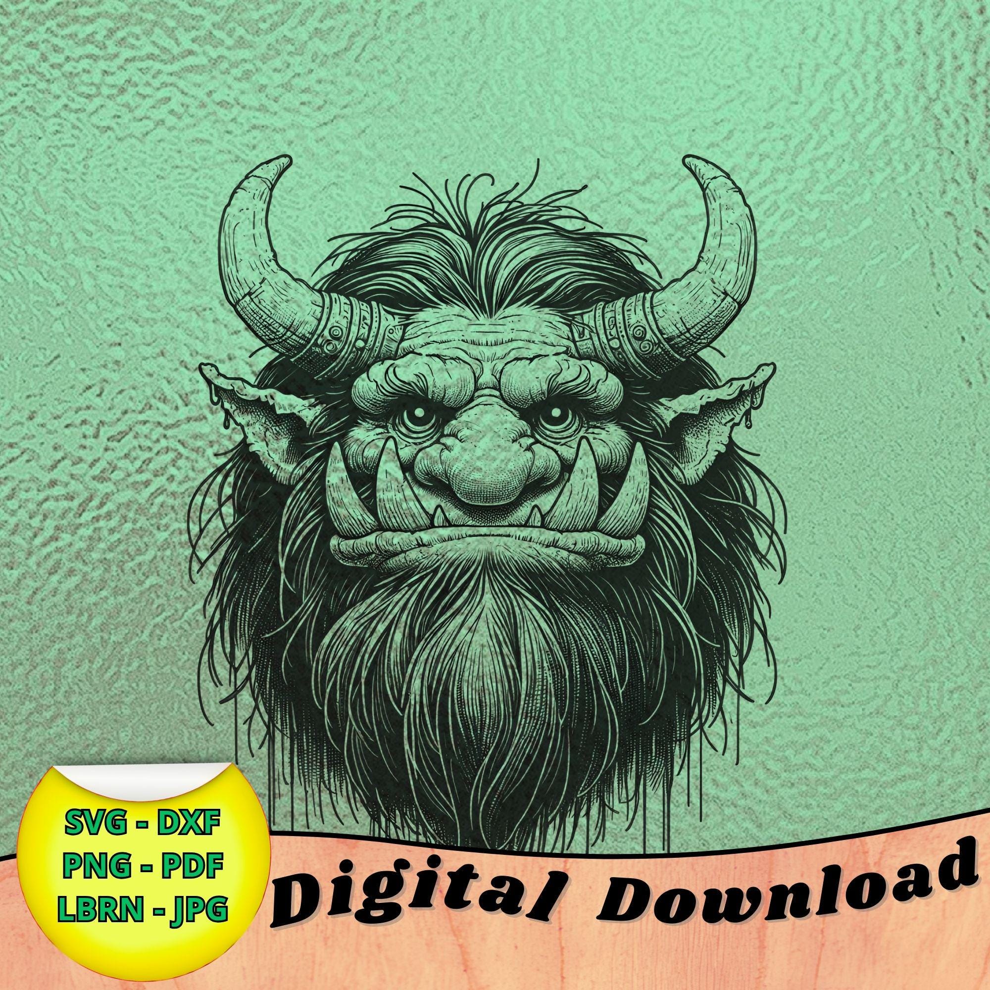 NORSE TROLL SVG Norse Troll Head Svg, Svg Files for Cricut, Svg Files ...