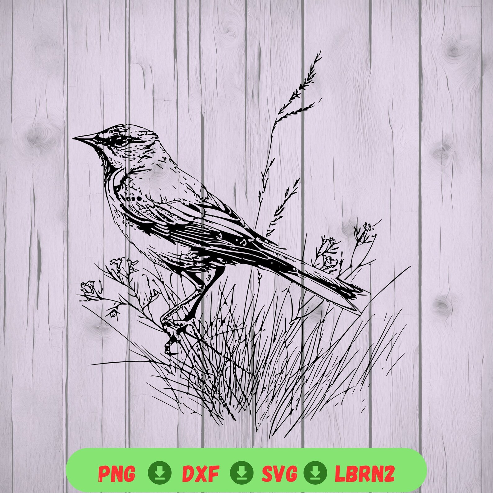 SPRING BIRD SVG Branch With Bird Svg for Laser Cutting, Black Bird ...