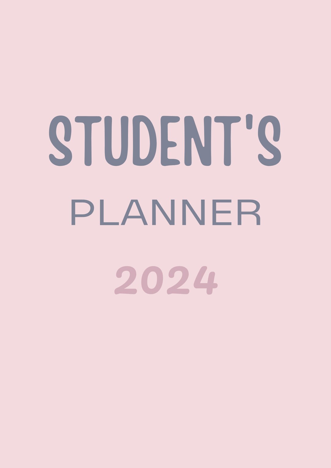 Printable Student's Planner for 2024 - Etsy