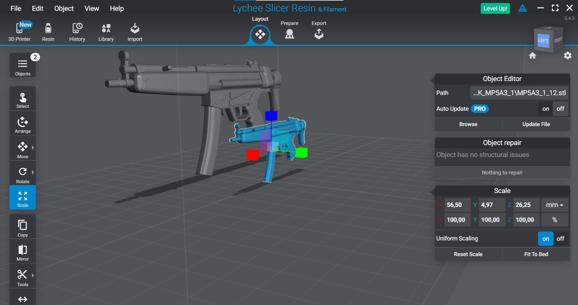 Scale Model H&K MP5A3 Submachine Gun 3D Printer Files, STL Pack, Custom ...
