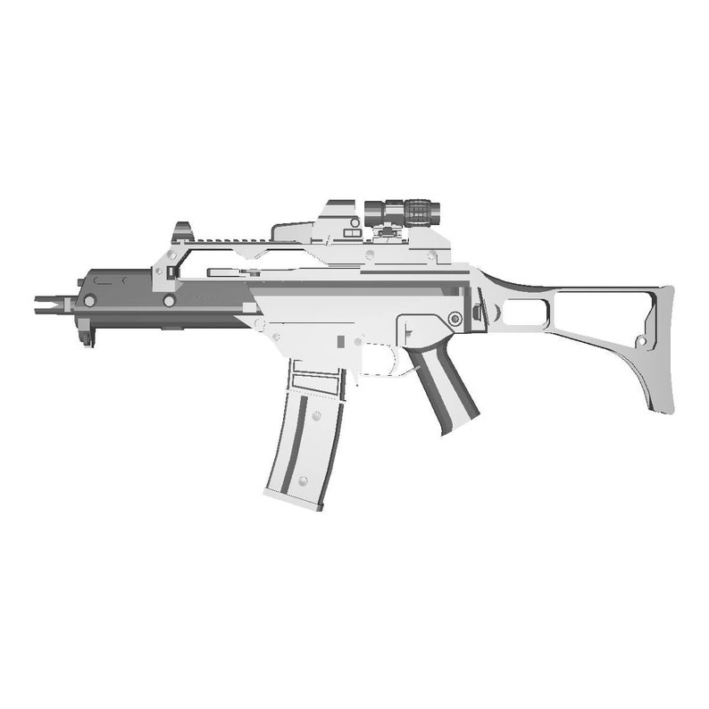 Scale Model H&K G36C Assault Rifle 3D Printer Files, STL Pack, Custom ...