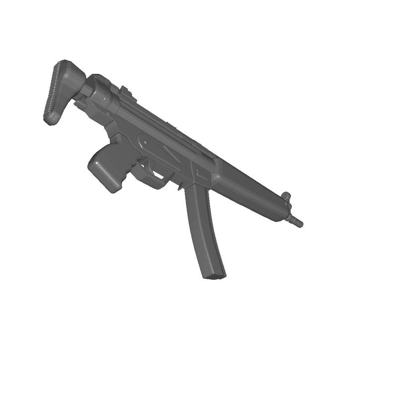 Scale Model H&K MP5A3 Submachine Gun 3D Printer Files, STL Pack, Custom Action Figure ...