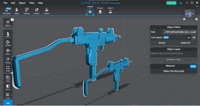 Scale Model UZI Mini Submachinegun 3D Printed STL Pack, Custom Action ...