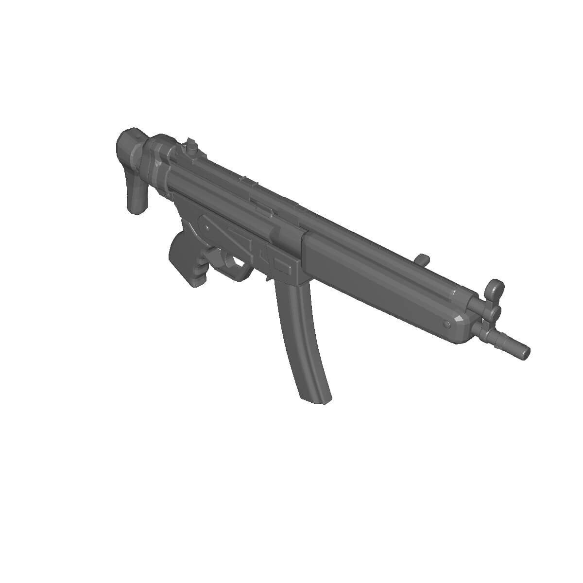 Scale Model H&K MP5A3 Submachine Gun 3D Printer Files, STL Pack, Custom ...