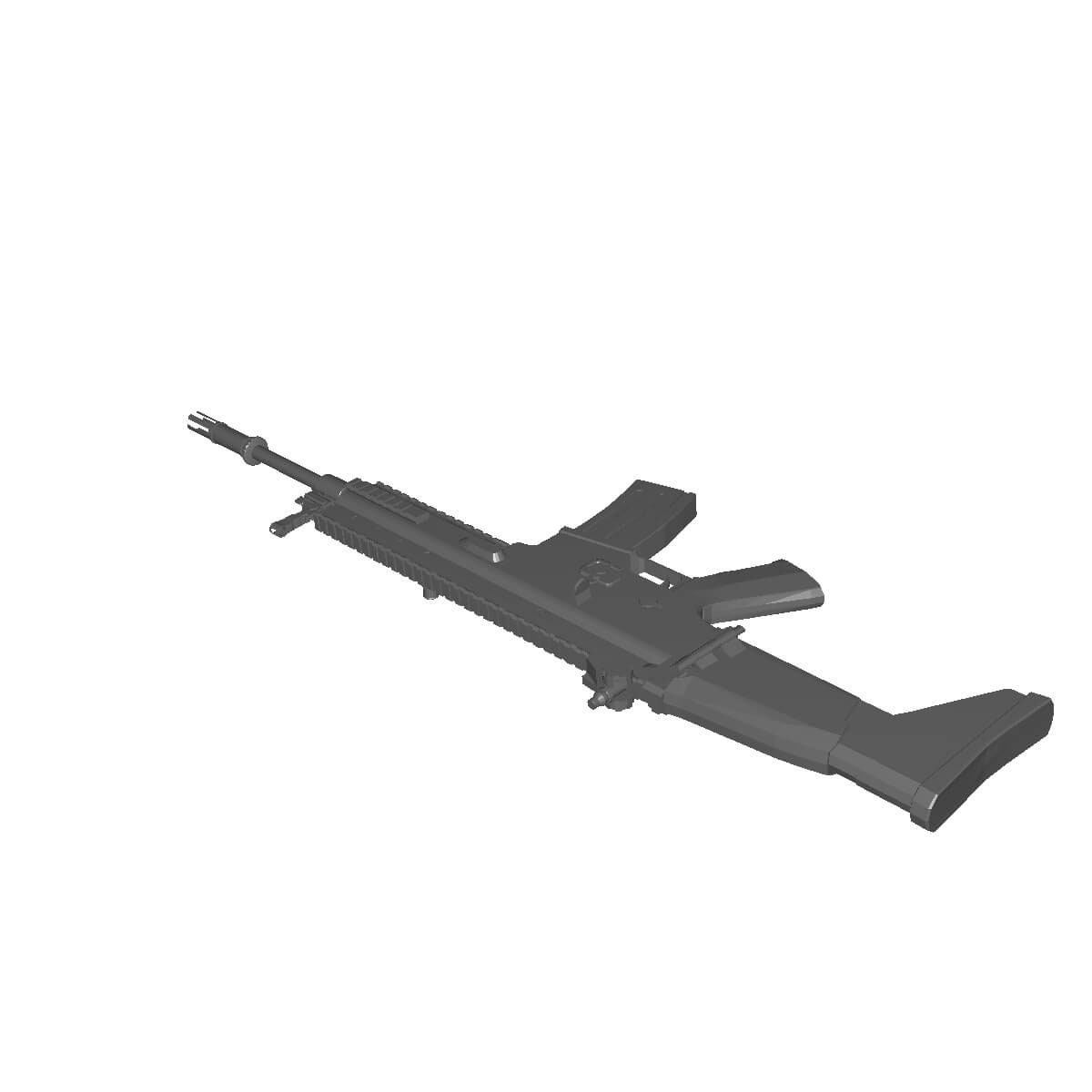 Scale Model Scar-l Assault Rifle 3D Printed STL Pack, Custom Action ...
