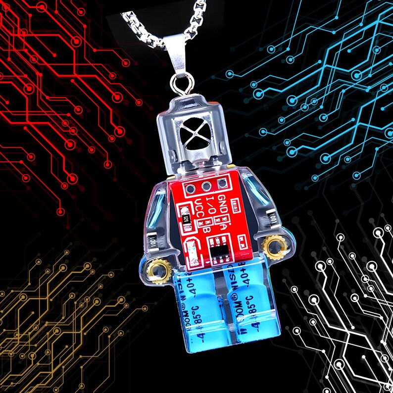 Cyberpunk Resin Minifigure With Tech-inspired Circuit Board ...