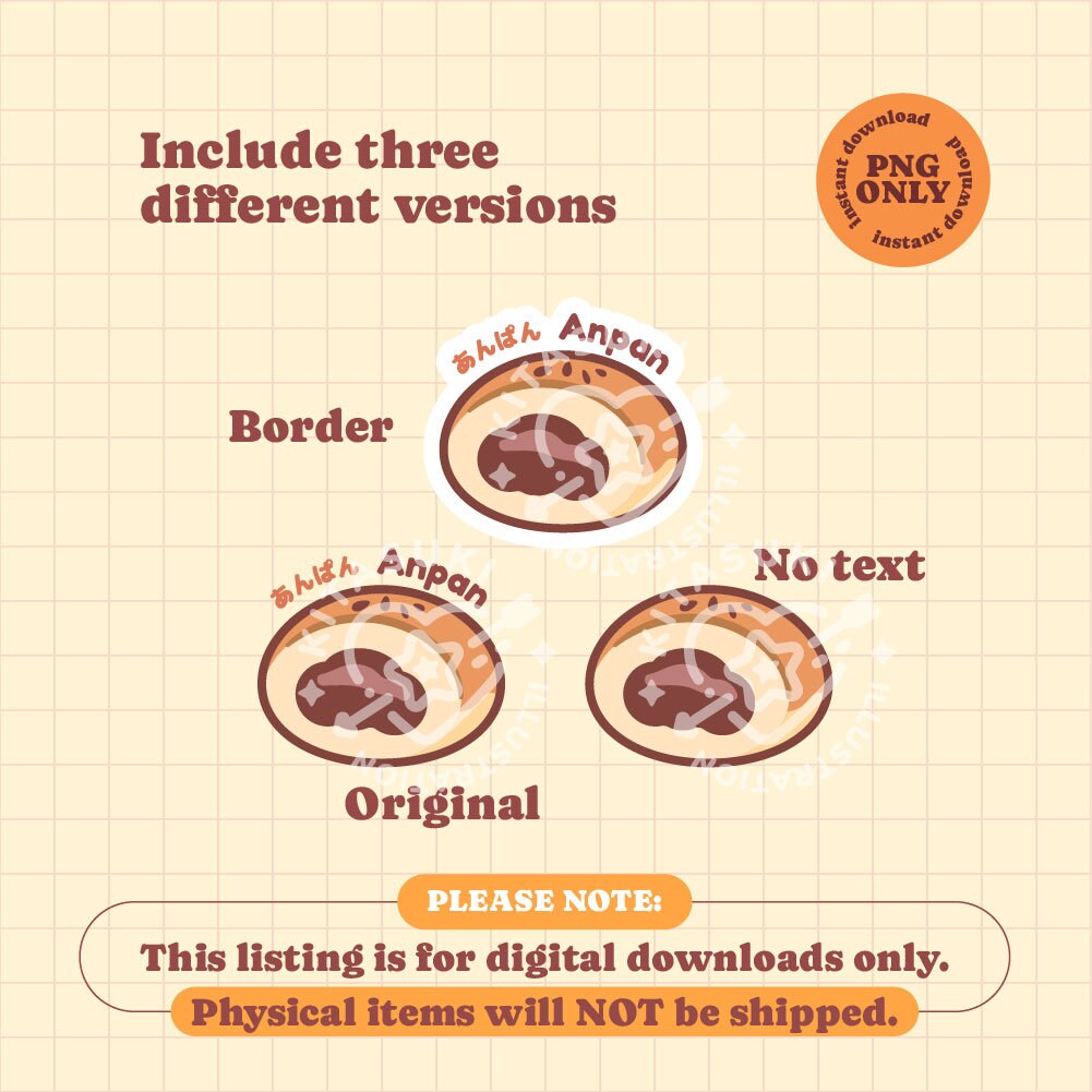 Cute Japanese Bread Clipart Bundle, Japanese Bread PNG, Digital Images ...