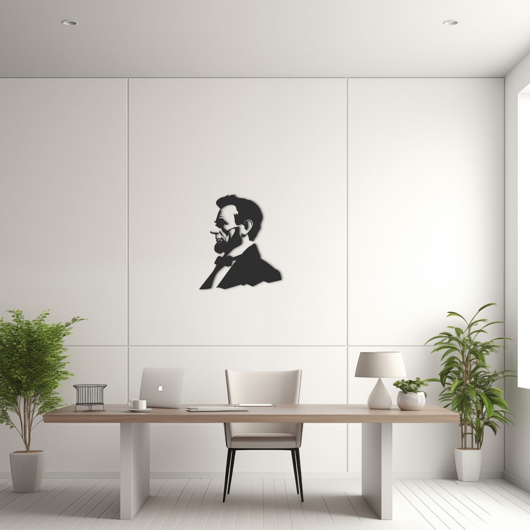 Abraham Lincoln Silhouette Art Digital Svg/dxf/pdf/ai Files for Home ...