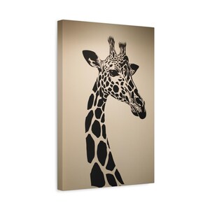 Modern Giraffe Canvas Art Print, Safari Home Decor, Animal Wall Art ...