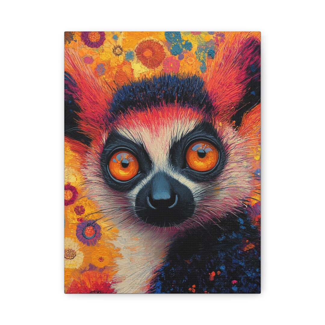 Lemur Canvas Print Wall Art Large Wall Art Abstract Nature Vibrant ...