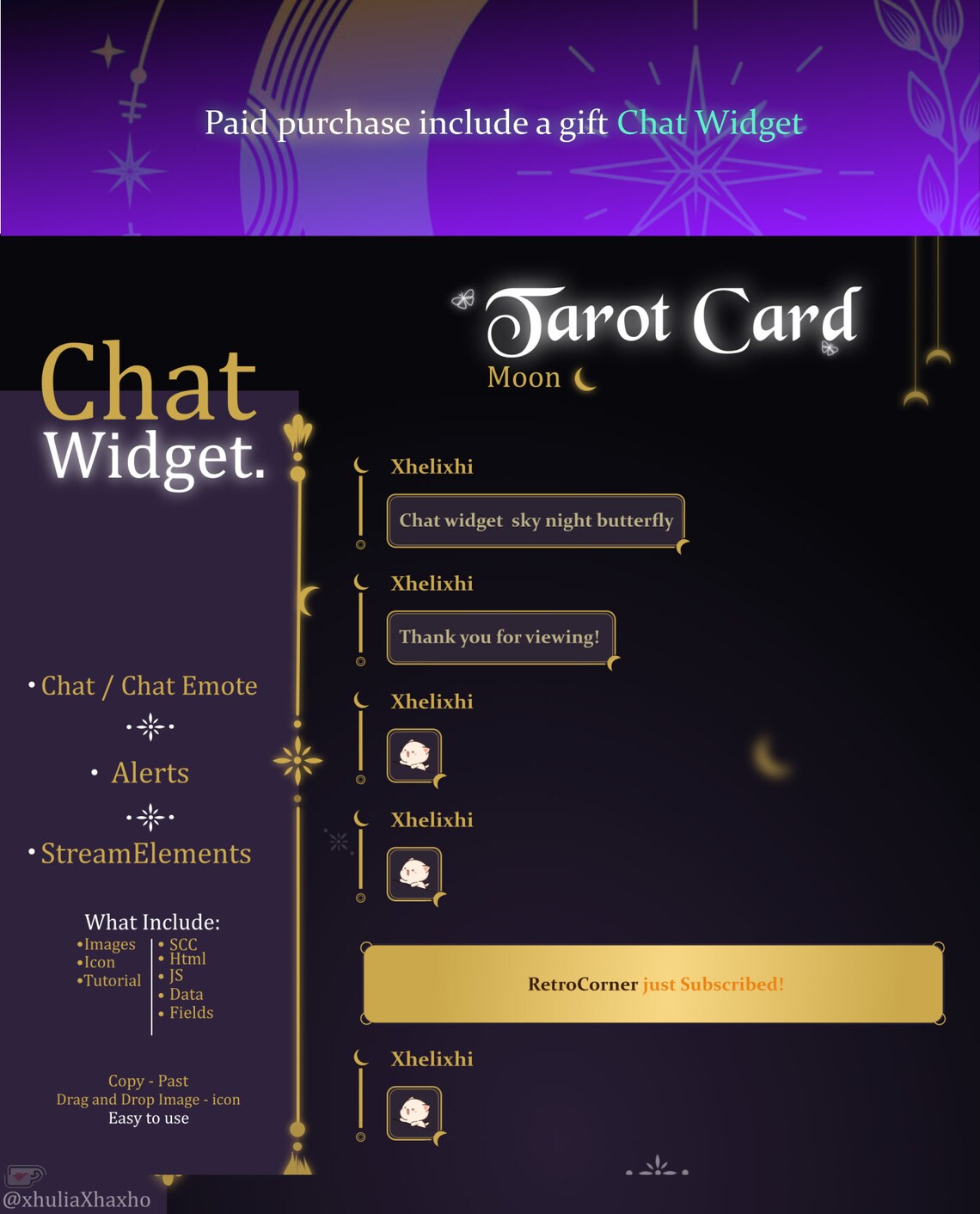 SIMPLE Dark STREAM OVERLAY Celestial, Dark Overlay Pack, Celestial ...