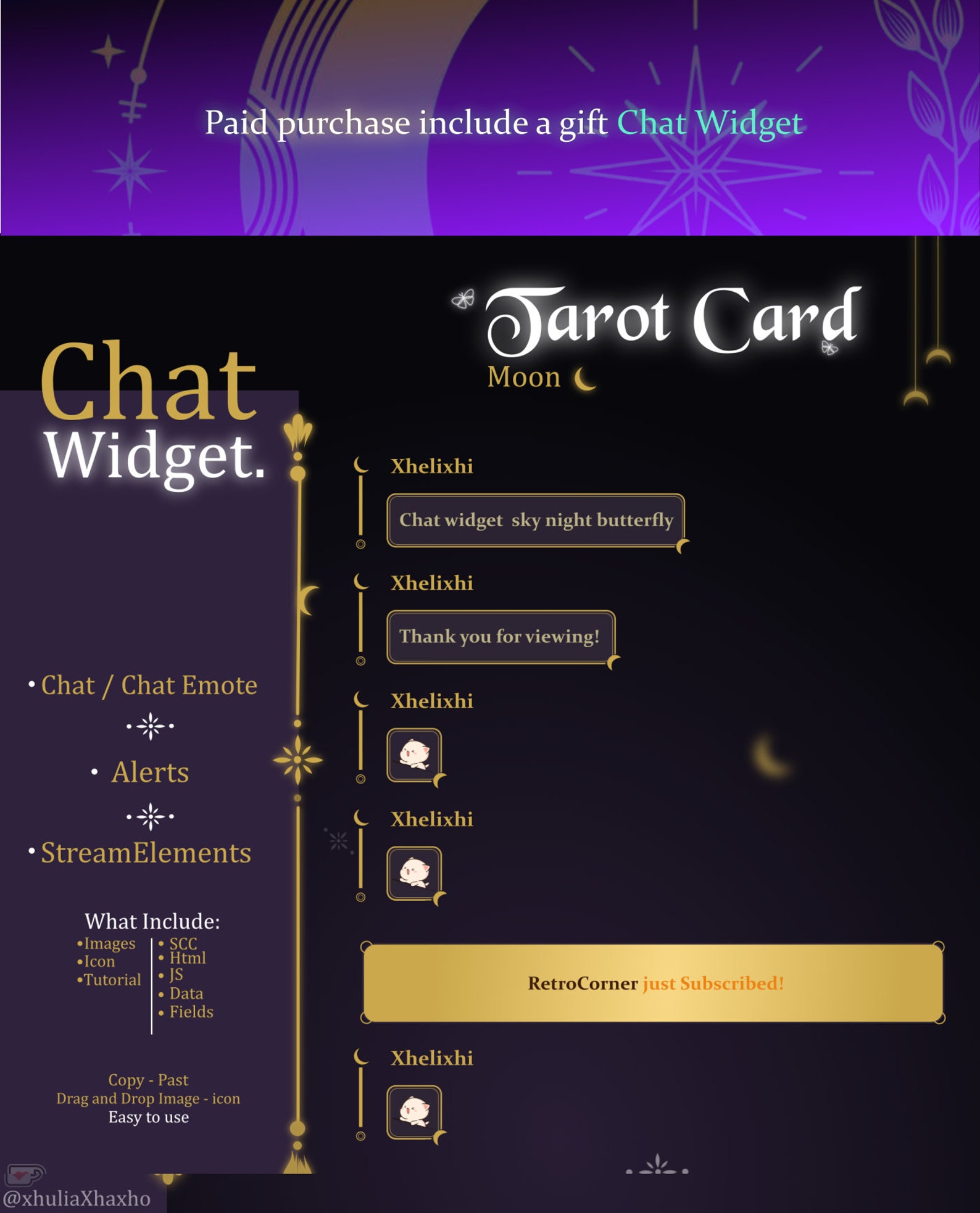 SIMPLE Dark STREAM OVERLAY Celestial, Dark Overlay Pack, Celestial ...