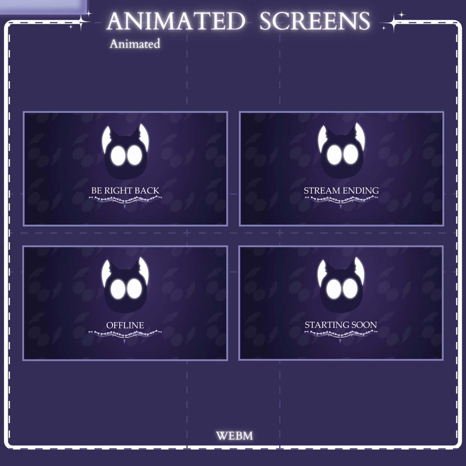 Moody Night Twitch Stream Overlay, Magic Stream Overlay, Halloween ...