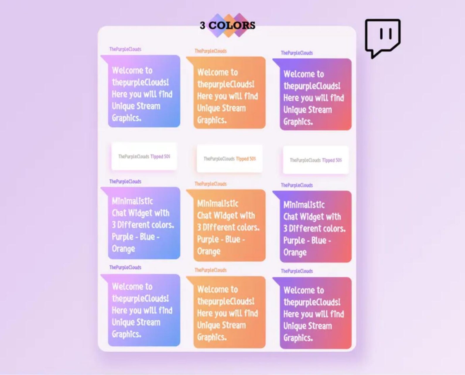 Minimal Chat Widget for Twitch, Simple Minimalistic Chat Widget for ...