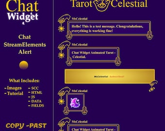 Tarot Chat Widget Twitch Animated, Chat Widget Streamelements, Stream ...