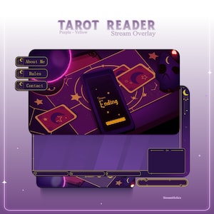 Tarot Card Stream Overlay, Witch Stream Overlay, Witch Stream, Gothic ...